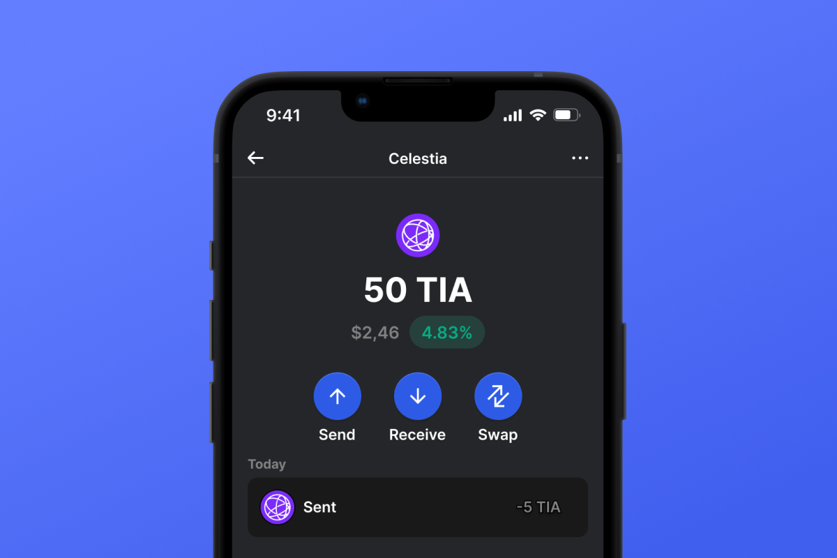Celestia Wallet TIA Wallet For IOS Android Gem Wallet